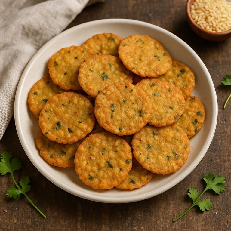 Andhra Pappu Chekkalu: Spiced Rice Crackers | Natural Veggie Recipes