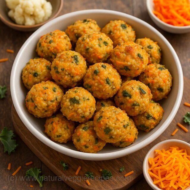 Cheesy Veggie-Quinoa Bites Recipe | Natural Veggie Recipes