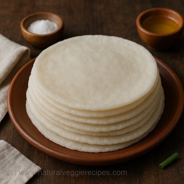 Malabar Rice Pathiri Recipe | Kerala Rice Flatbread | Natural Veggie ...